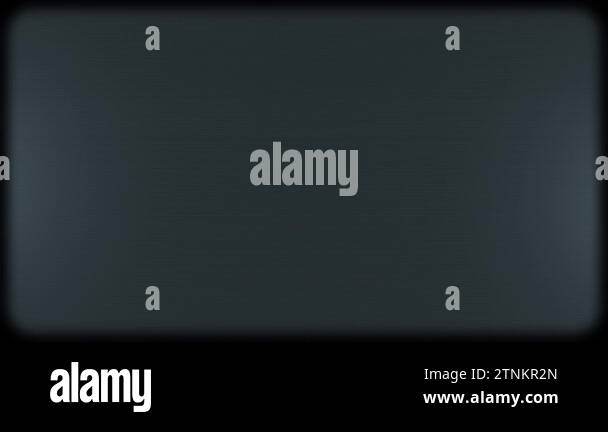 VHS interference on a black and white screen of a cathode ray tube ...