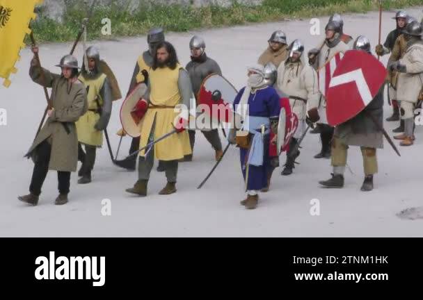 medieval army close up Stock Video Footage - Alamy