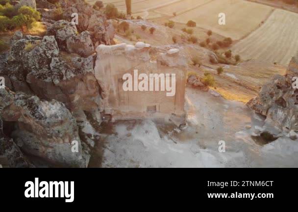 Static of the The Phrygian Midas rock Monument know as Yazilikaya ...