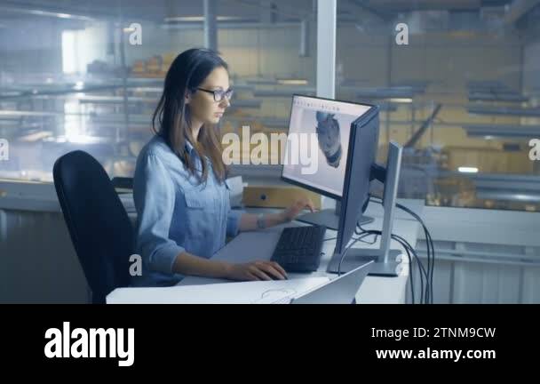 Woman cad office computer Stock Videos & Footage - HD and 4K Video ...