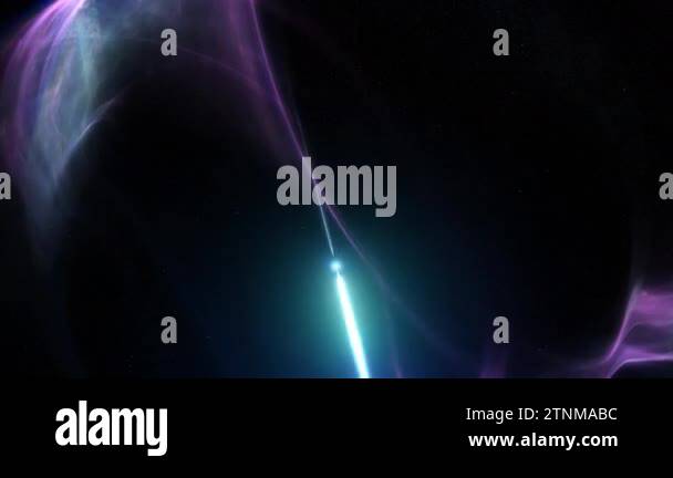 Concept of spinning pulsar in space nebula emitting high energy gamma ...