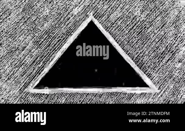 Triangle frame in sketch style. Geometry doodle concept in retro style ...