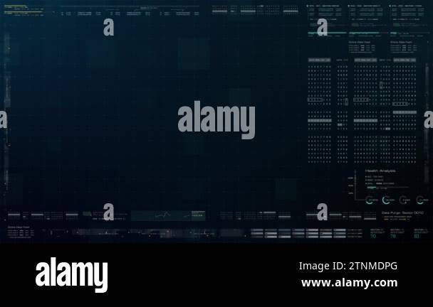 Futuristic hi-tech graphic user interface head up display with digital code and data info ...