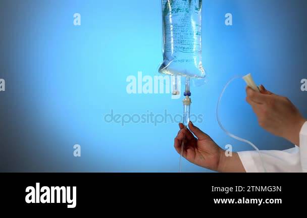 drop counter with dripping intravenous fluid Stock Video Footage - Alamy