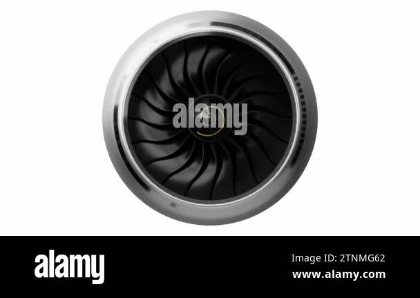 Rotating jet engine, zooming in - 3D 4k animation (3840 x 2160 px Stock ...