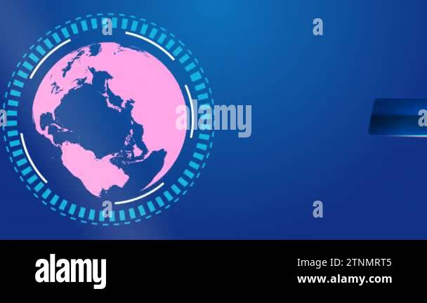 Breaking News intro Template animation rotating 3d world Map globe live broadcast news on ...