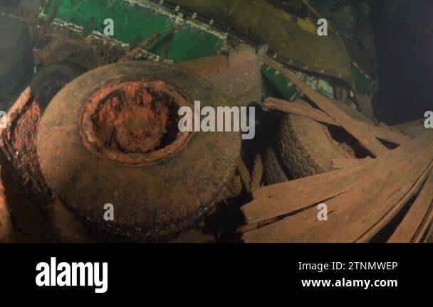 Scuba divers swims on the Shipwreck Swedish ferry MS Zenobia. Wreck ...