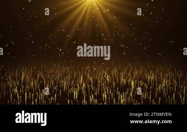 Luxury golden particle rising and floating, decoration background ...