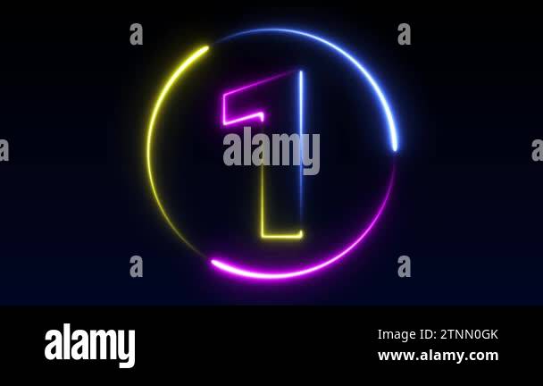 number neon number display animation 12345678910 neon style animation ...