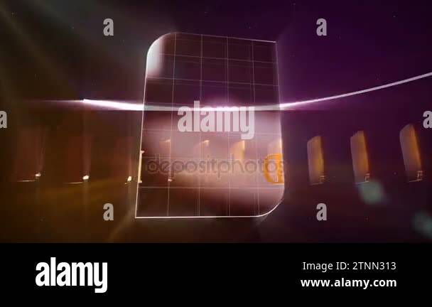 Animated title "HD" text that can be used as an introduction to 3d ...