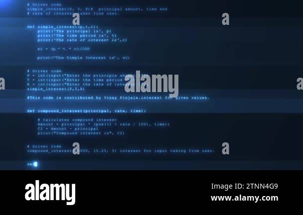 4k Programming Source Scrolling Digital Code Abstract Background Software Development Process