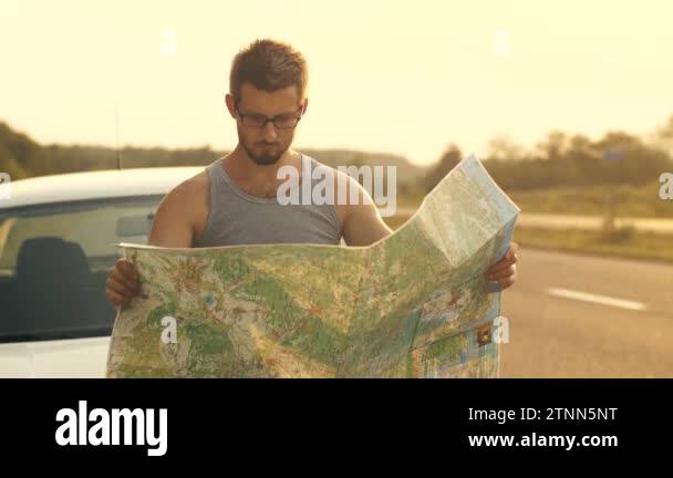 Man map reading Stock Videos & Footage - HD and 4K Video Clips - Alamy