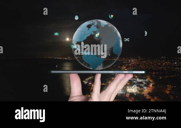 Smart city IOT internet of thing ICT digital technology futuristic ...