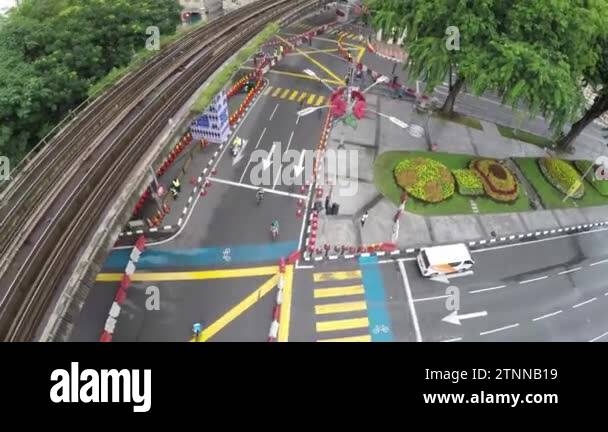 Kuala Lumpur - Malaysia - MERDEKA SQUARE: Top View - Road and LRT ...
