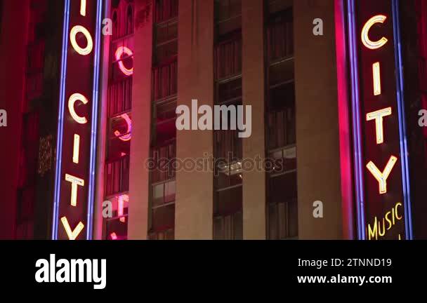 Radio city music hall neon lights Stock Videos & Footage - HD and 4K ...