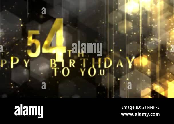 Congratulations on the 54th birthday in luxury gold style, awarding ...