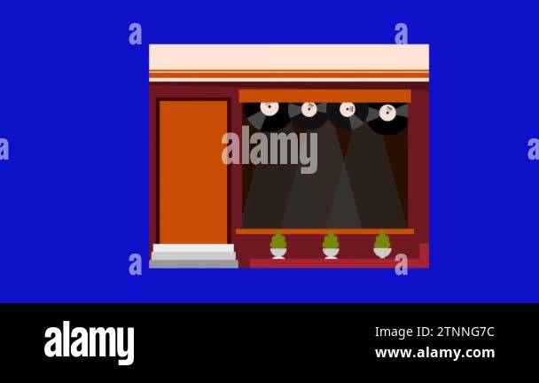 House Before and After Presentation on Green Screen. Old Building vs ...