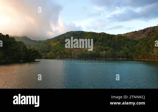 A real time clip showing the mountain lake Balanan in Negros Oriental ...