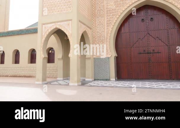 Rissani, Morocco - October 9, 2022: Entrance of the Mausoleum of Moulay ...