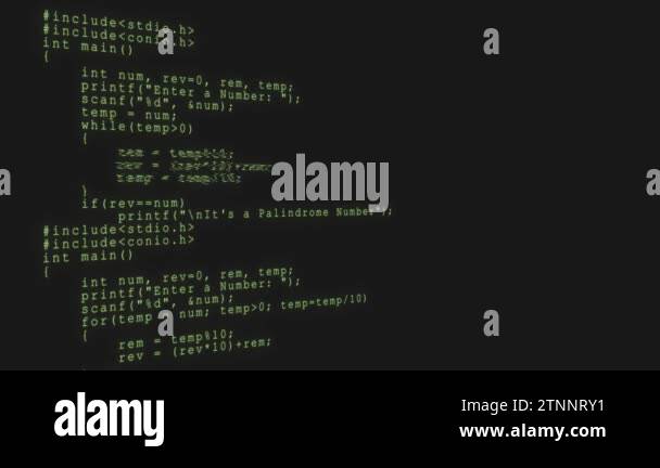4k Programming Source Scrolling Digital Code Abstract Background Software Development Process