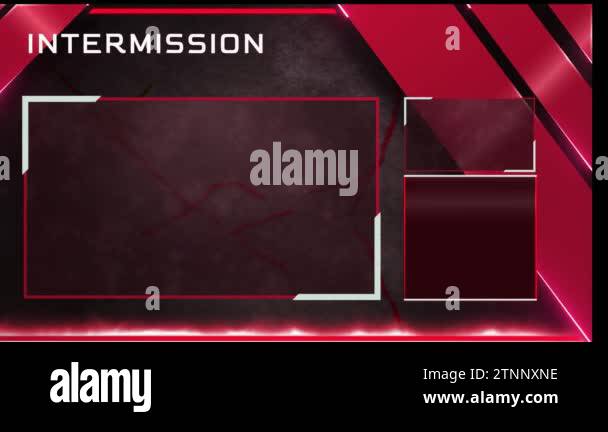 Twitch Overlay Stream Overlay Hd. Red Template Stock Video Footage - Alamy