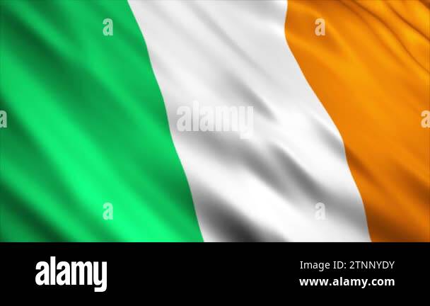 Ireland National Flag Animation, High Quality Waving Flag Animation ...