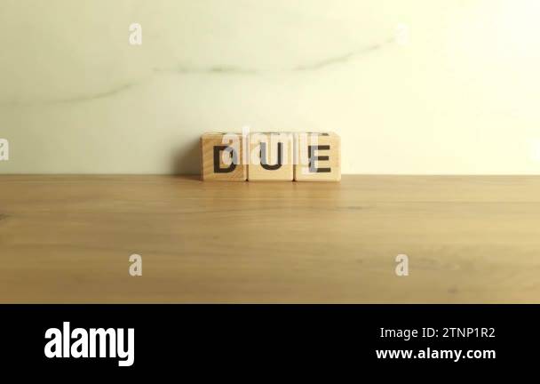 Due word Stock Videos & Footage - HD and 4K Video Clips - Alamy