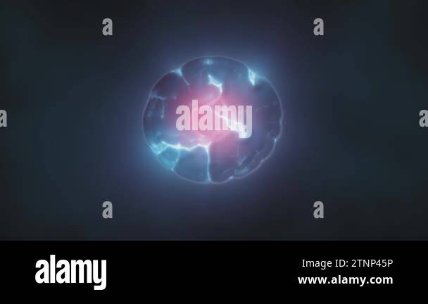 Separation of cell in 4k. Science animation background and technology ...