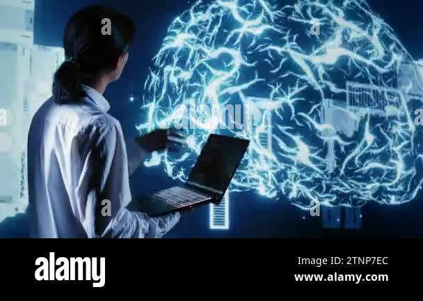 Simulation of human intelligence in machine learning Stock Videos ...