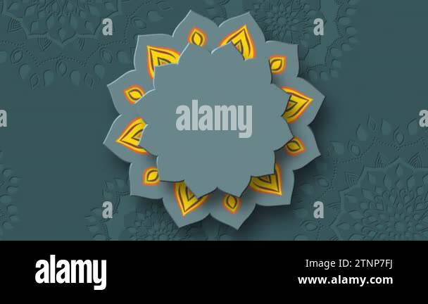 Rotating Indian Rangoli with copy space. Diwali festival of lights ...