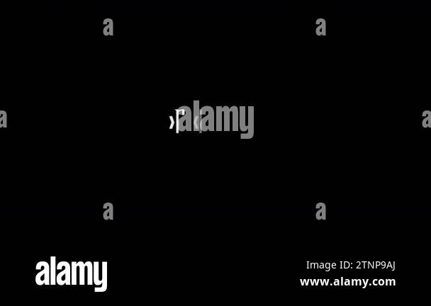 Now Open Typography Text Transition Animation on Black Background Stock ...