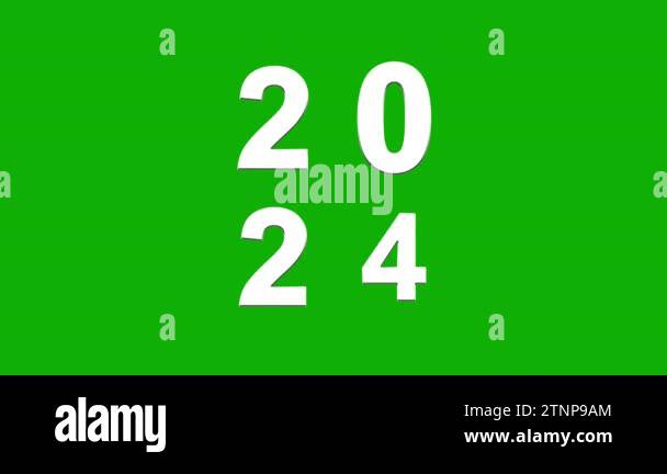 2024 motion graphics with green screen background Stock Video Footage ...