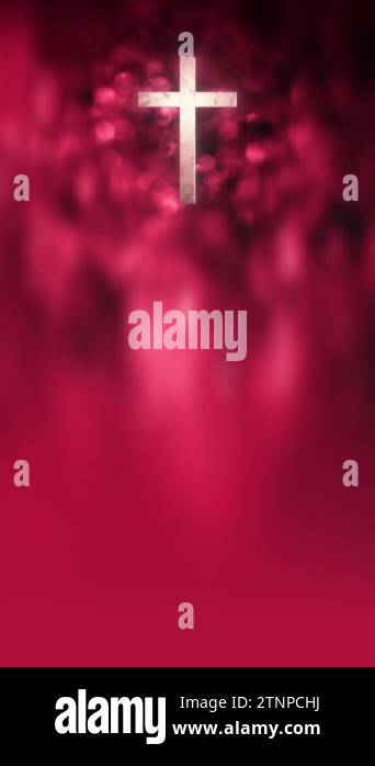 Liturgic velvet with golden Christian Russian Orthodox Cross. Abstract ...