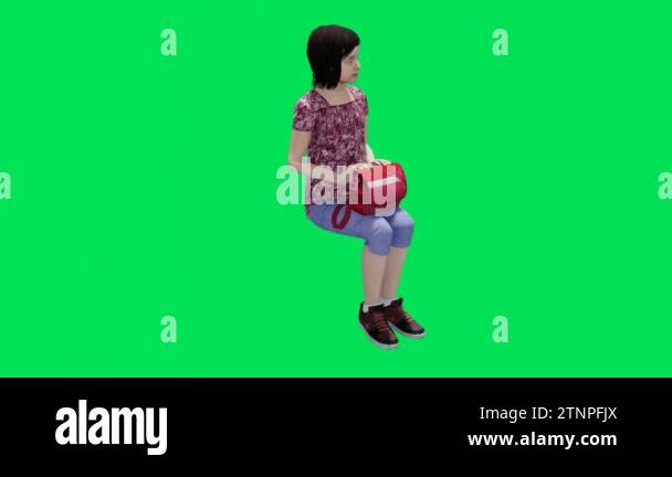 3d render green screen chroma key animation isolated Honorable Madam ...