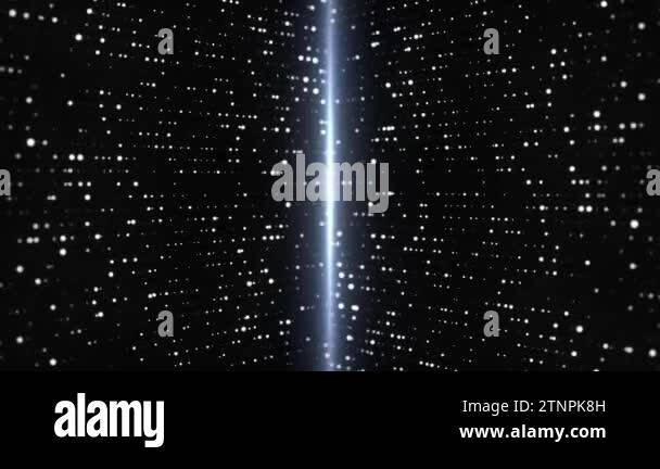 Technological background. Movement of abstract particles. Abstract digital particle wave ...