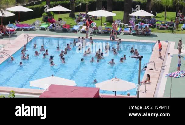 Benidorm Spain, 1st July 2023: Footage of people on vacation doing ...