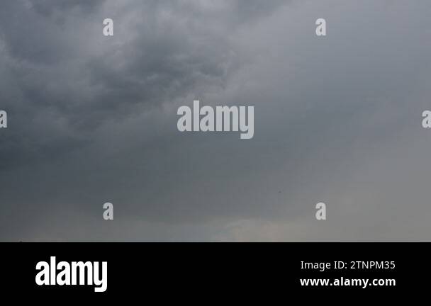 Terrible air whirlwind. Cumulonimbus clouds, shower clouds, thunderclouds are vertical developed ...