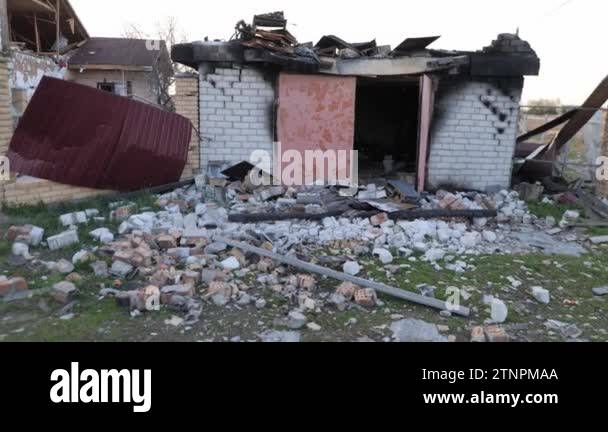 The devastating aftermath of war is captured in this picture, depicting ...