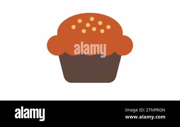 Cupcake, Bakery animated icon on transparent background Stock Video ...