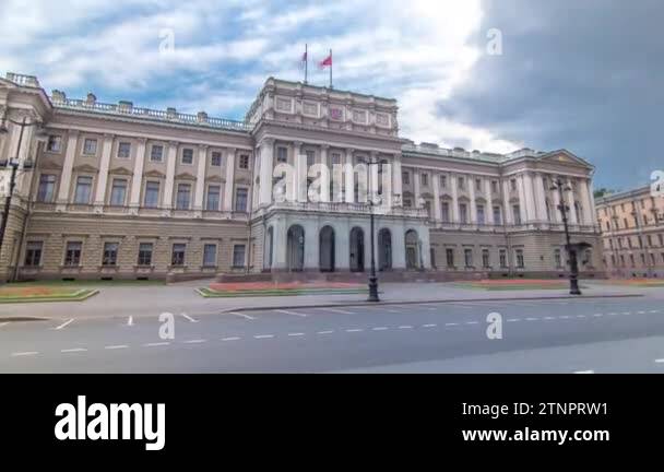 Legislative Assembly of Saint Petersburg: Hyperlapse Timelapse of Iconic Mariinsky Palace ...