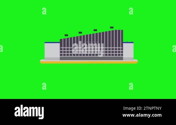 House Before and After Presentation on Green Screen. Old Building vs ...