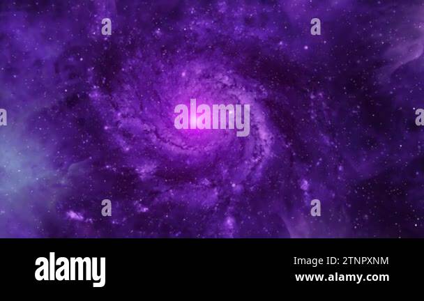 4K 3D Night sky flythrough traveling trough universe filled with stars, nebulae and galaxies ...