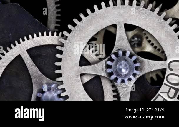 Group of rotating tooth wheels with Core Values sign imprinted on metal ...
