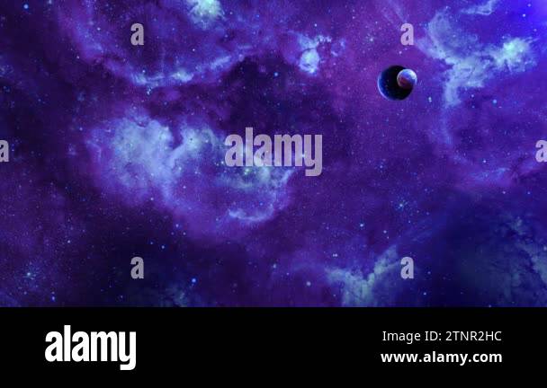 4K 3D Outer space animation Space flight to nebula eye Deep Space ...