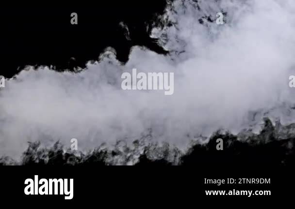Smoke with alpha channel in slow motion. Explosion steam. A real cloud ...