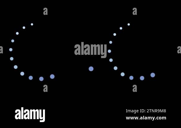 loading circle animation set with sideways transition effect. black ...