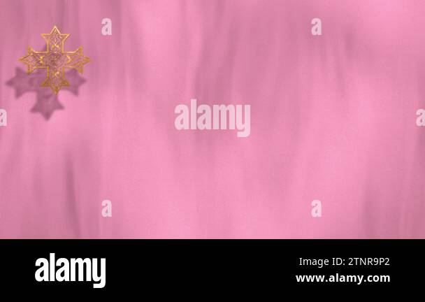 Liturgic velvet with golden Christian Russian Orthodox Cross. 3D ...