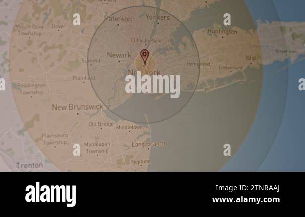 Simulation of nuclear Tsar bomb explosion radius over New York, USA ...