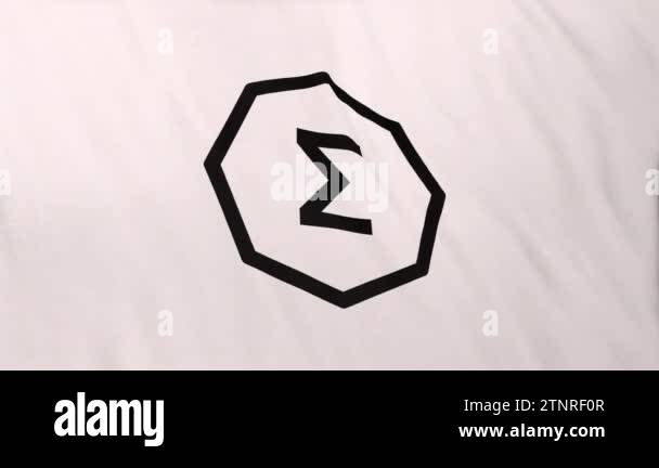 Ergo ERG Coin icon logo on white flag banner background. Concept 3D ...