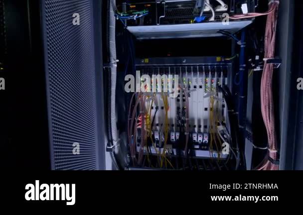 An exemplary inside arrangement of cables for a switch cabinet Stock ...